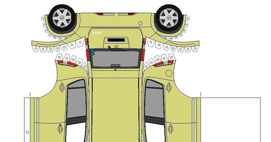 SP. Papel Modelismo: PaperCraft Perodua Myvi