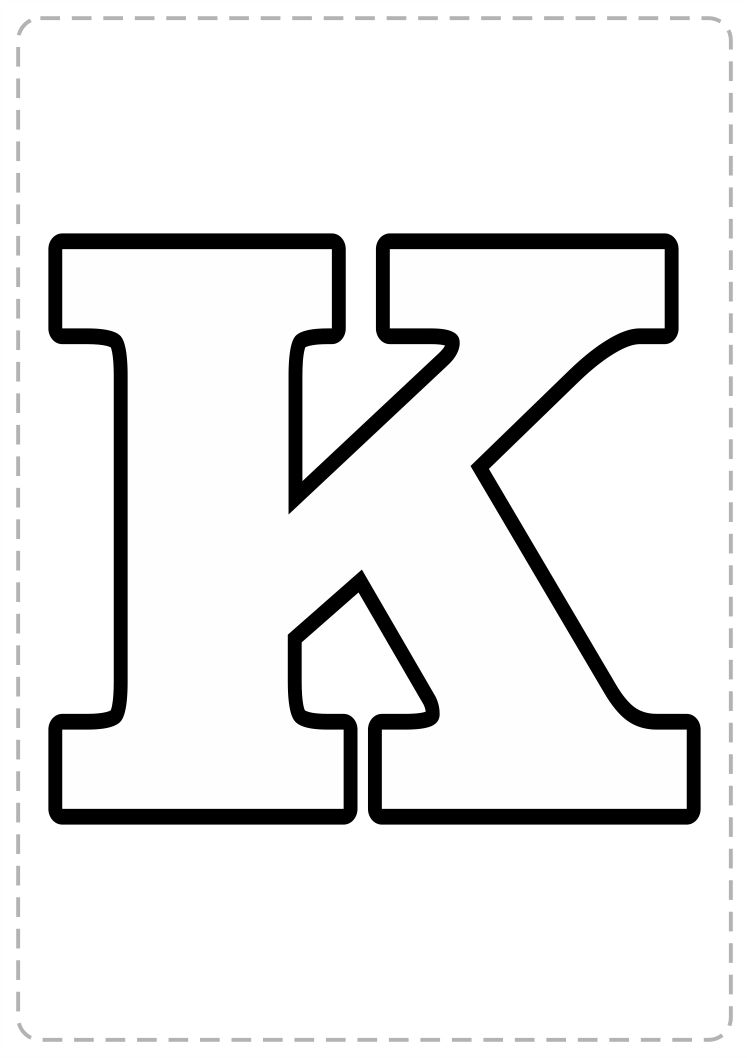 Letras K Para Imprimir ~ Educadores De La Web