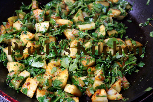 Preety's Kitchen: Aloo Methi Sabzi/ Potato With Fenugreek Leaves