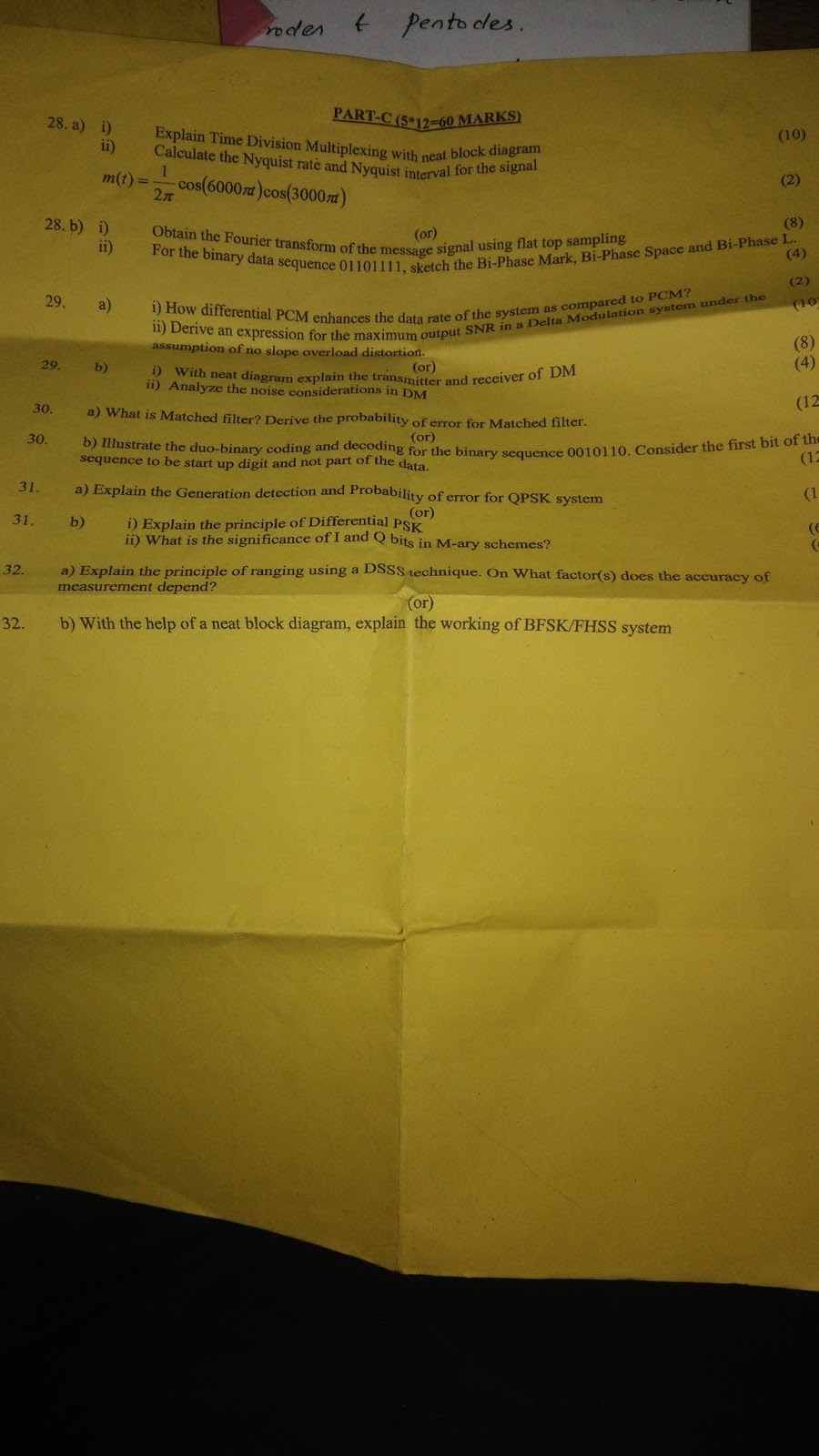 Srm Backbenchers: DIGITAL COMMUNICATION MODEL EXAM QUESTION PAPER