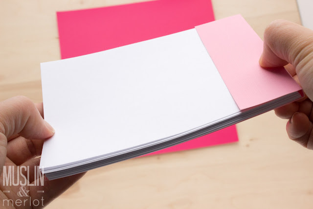 Brass Fastener Notepads - Muslin and Merlot