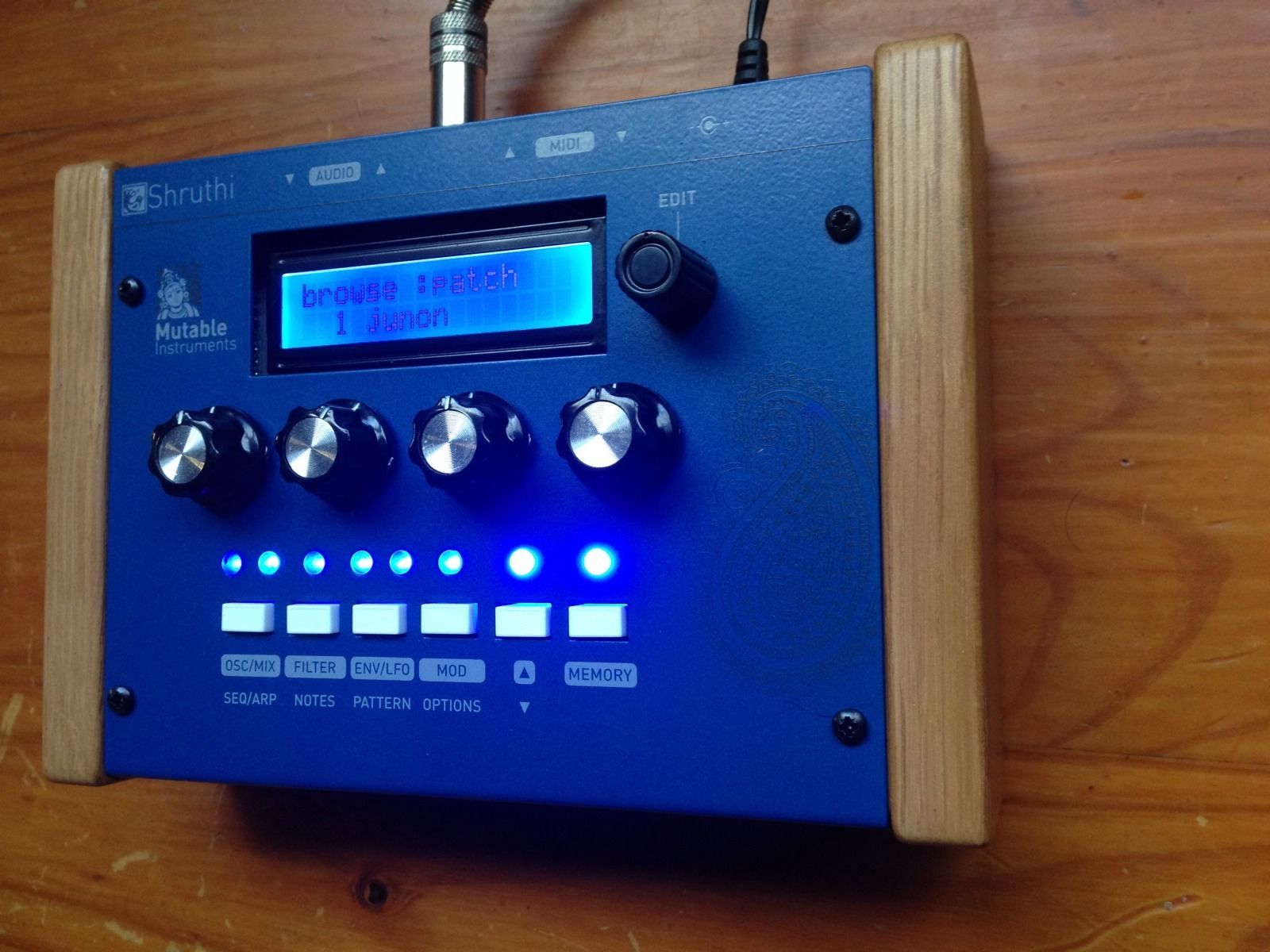 MATRIXSYNTH: Mutable Instruments Shruthi 1, 4 Pole Mission Blue