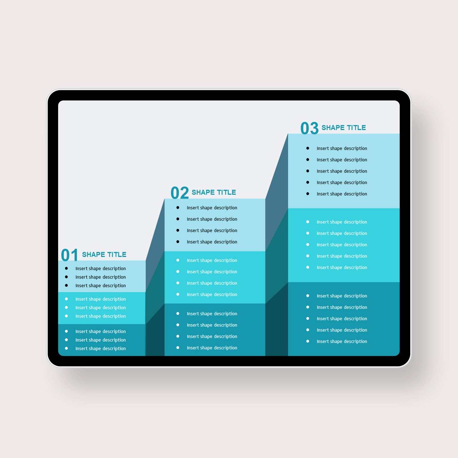 Three Step Up PowerPoint Templates - PowerPoint Free