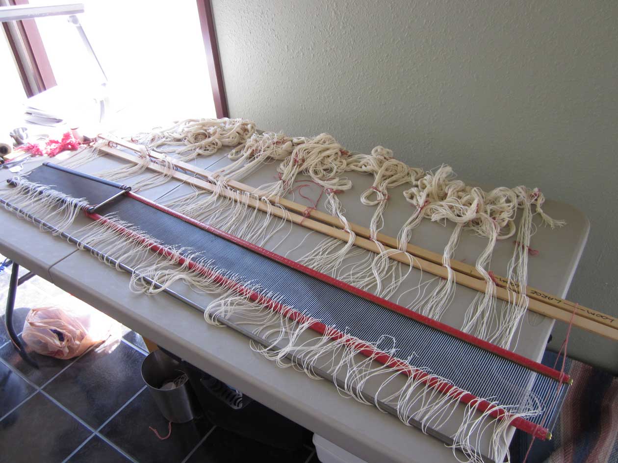 Rebecca Mezoff, Tapestry Artist: Warping the LeClerc Gobelin loom