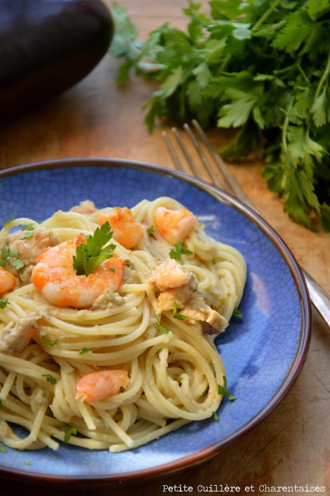 Petite Cuillère et Charentaises: Spaghetti aux Crevettes et à la Crème ...