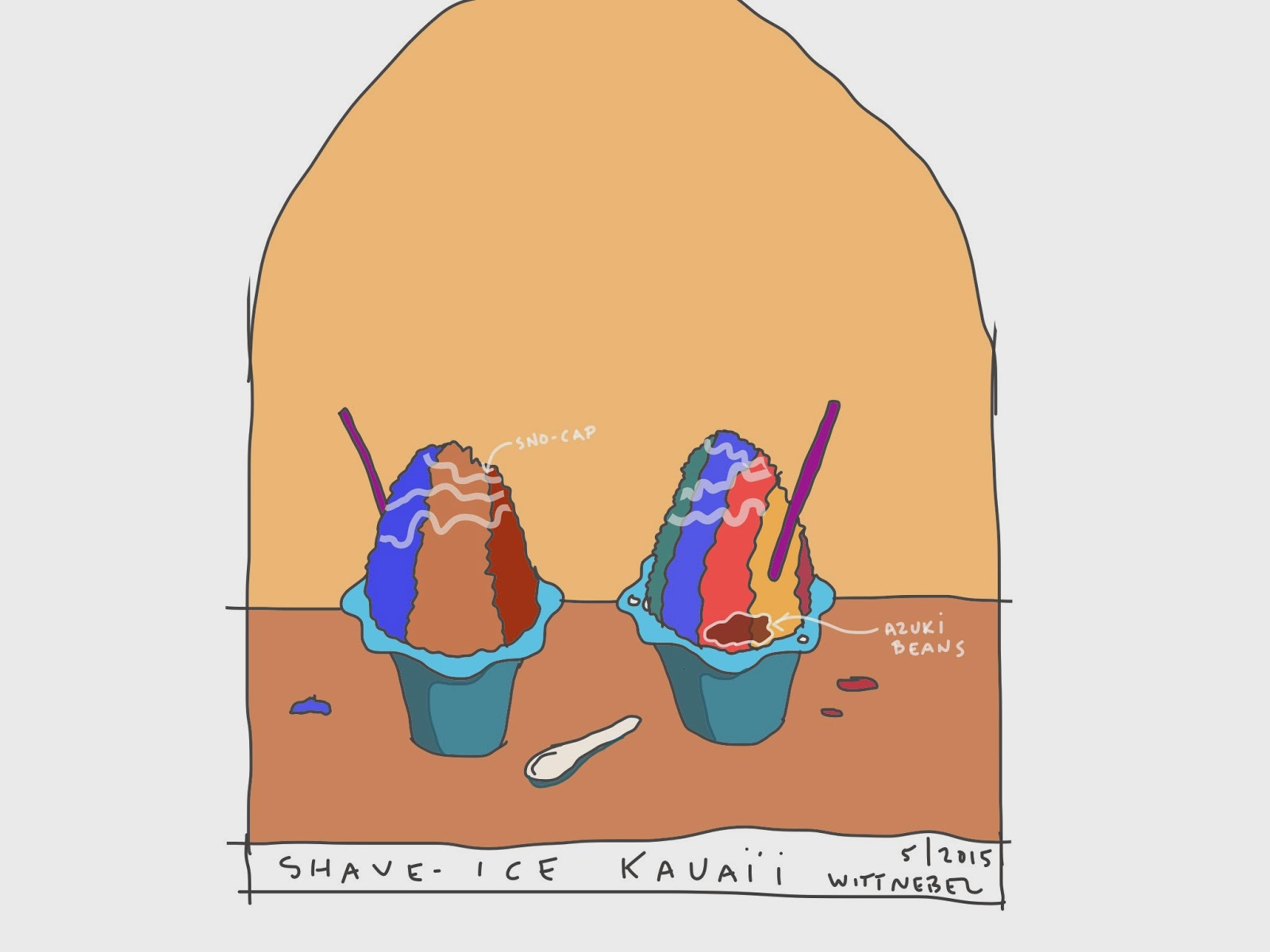 drawing (on) the world: Shave Ice Hawaii, Kauai