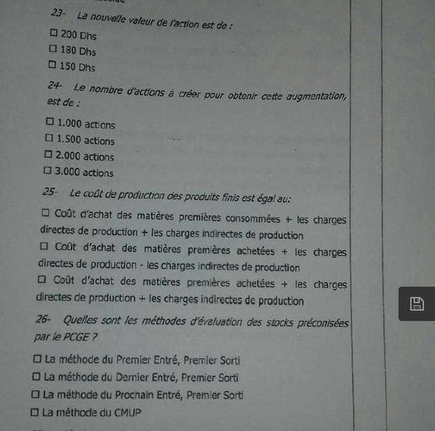 Exemple concours ONEE نماذج مباريات - FSJES OFPPT COURS Exemple concours ONEE نماذج مباريات - FSJES OFPPT COURS