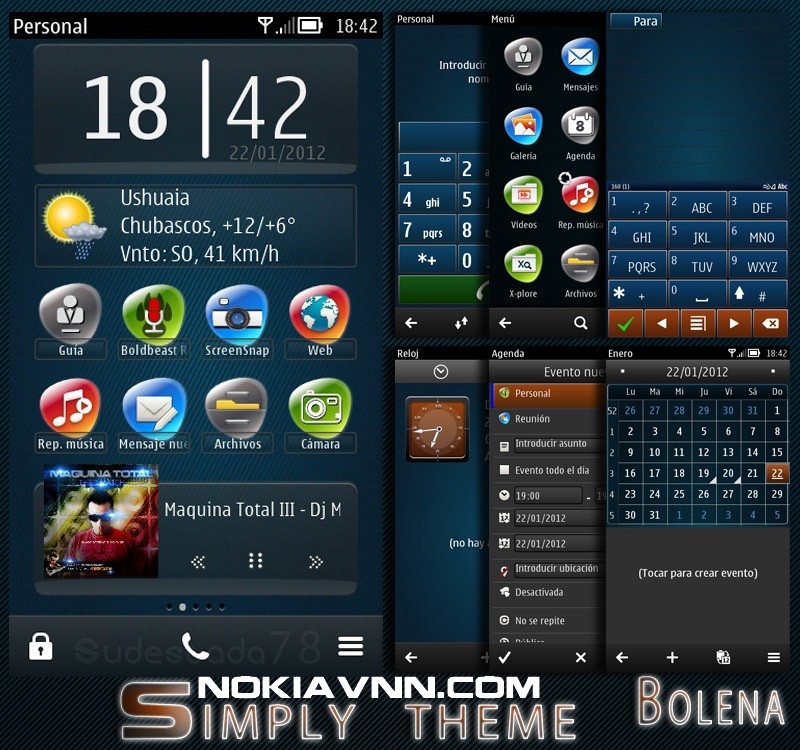 Simply theme HD Theme Symbian^3 Nokia Anna Belle - Free Theme Download - Cyber Symbian