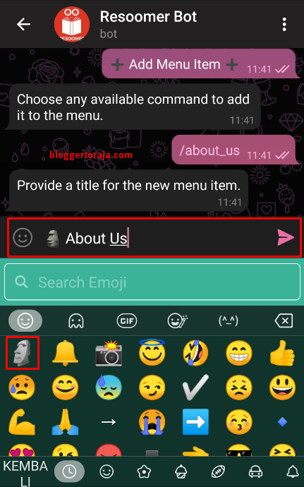 Cara Membuat Menu Perintah di Bot Telegram - Blogger Toraja