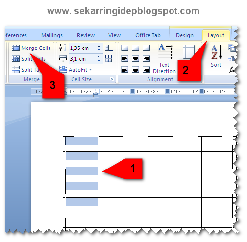 Cara Mudah Menggabung Row | Baris Tabel | SEKARRINGIDEP