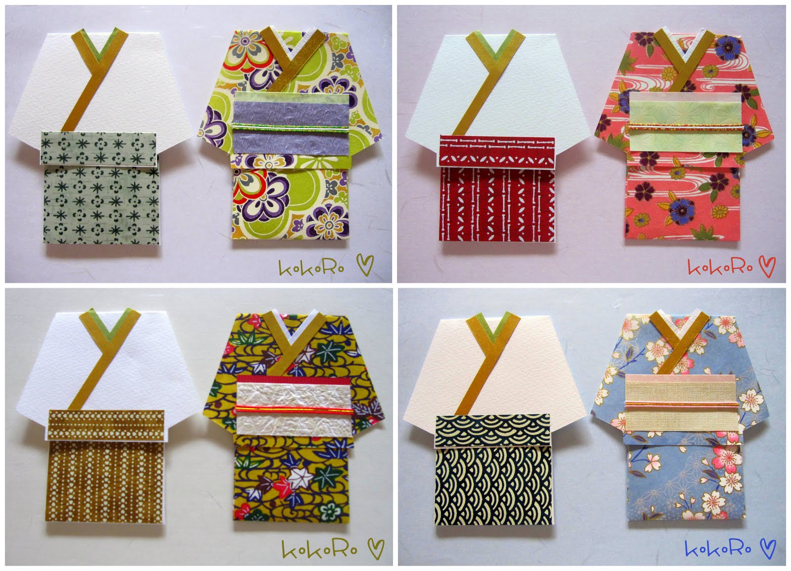 Kokoro ♡ - Origami y Etcéteras: Kimonos de papel ♥