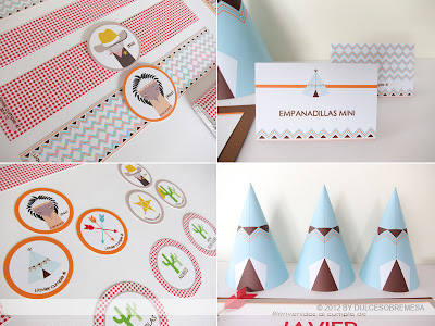 DULCESOBREMESA: FIESTA DIY INDIOS Y VAQUEROS / COWBOYS & INDIANS DIY PARTY