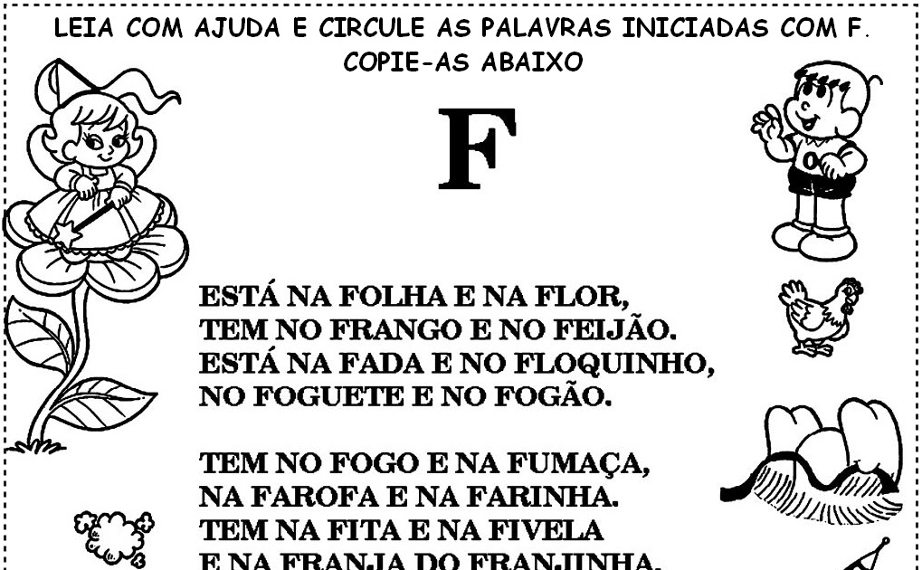 letra f ~ Cantinho das Atividades