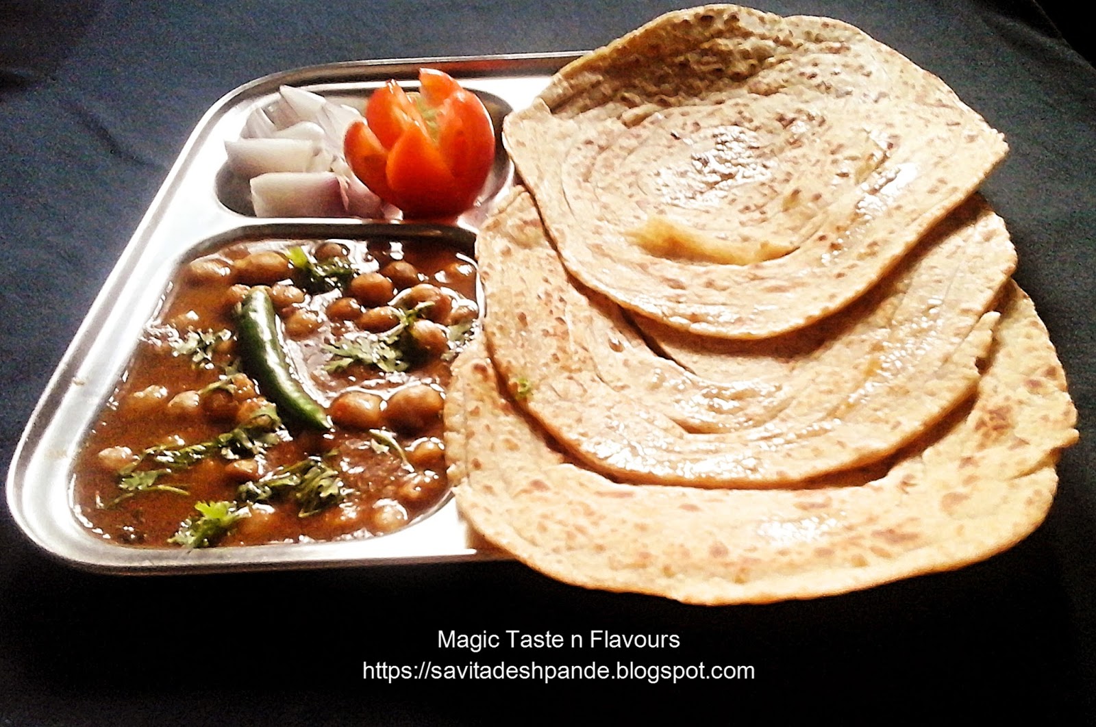 Magic Taste n flavours: Chhole-Lachha Paratha/छोले- लच्छा पराठा