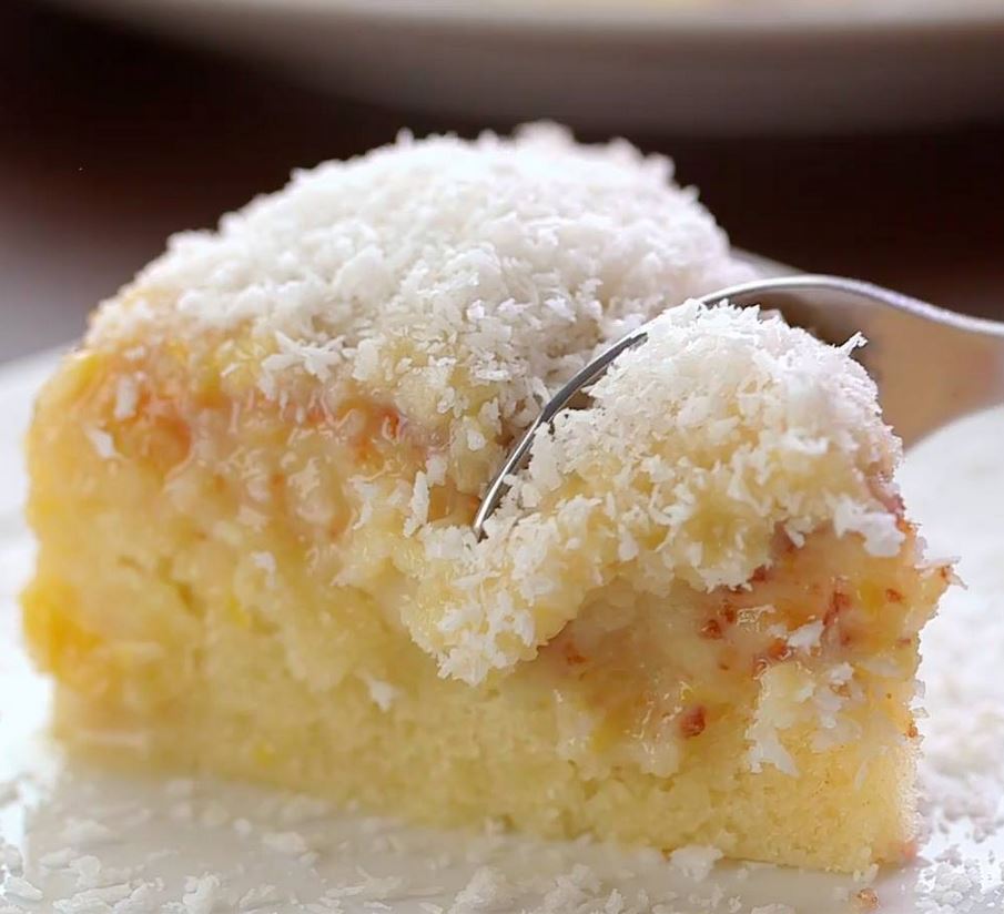 Bolo húmido de Ananás e Coco - Receitas de Tia