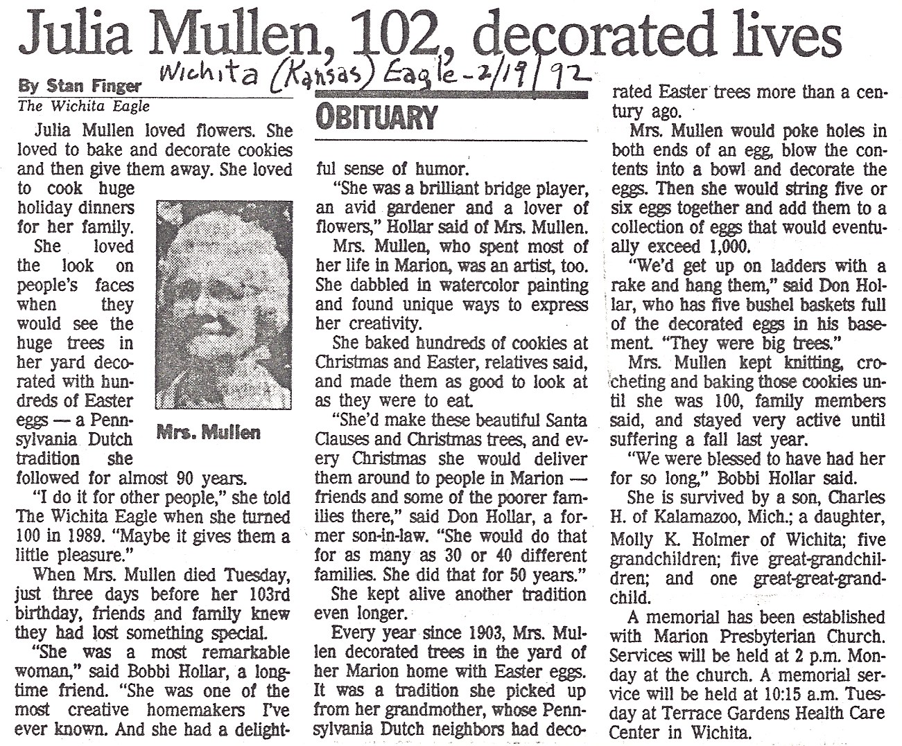 Remembering Judge Mullen: "When I Was a Boy in Kansas"