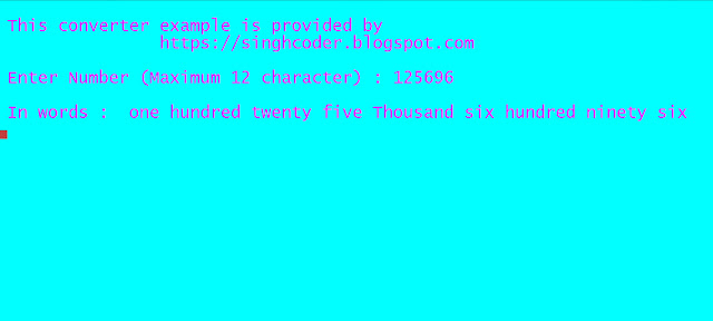 C Program To Convert A Given Number To Words upto To 12 Digit Number C Program To Convert A Given Number To Words upto To 12 Digit Number
