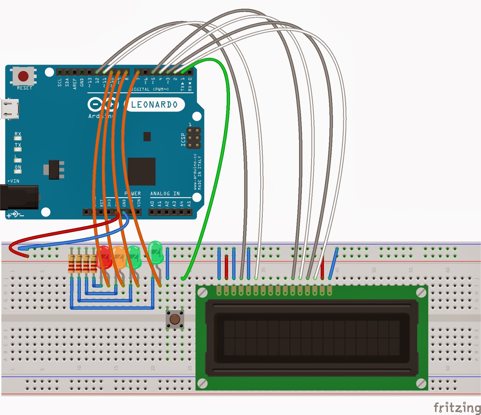 Arduino pierwsze kroki projekty: Arduino przycisk wielofunkcyjny