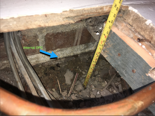 Discrepancies between Internal and external DPC (damp proof course)