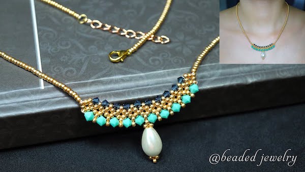 Elegant Beaded Necklace Tutorial with a Pretty Focal / The Beading Gem