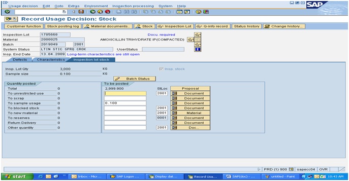 Application of SAP in pharmaceutical