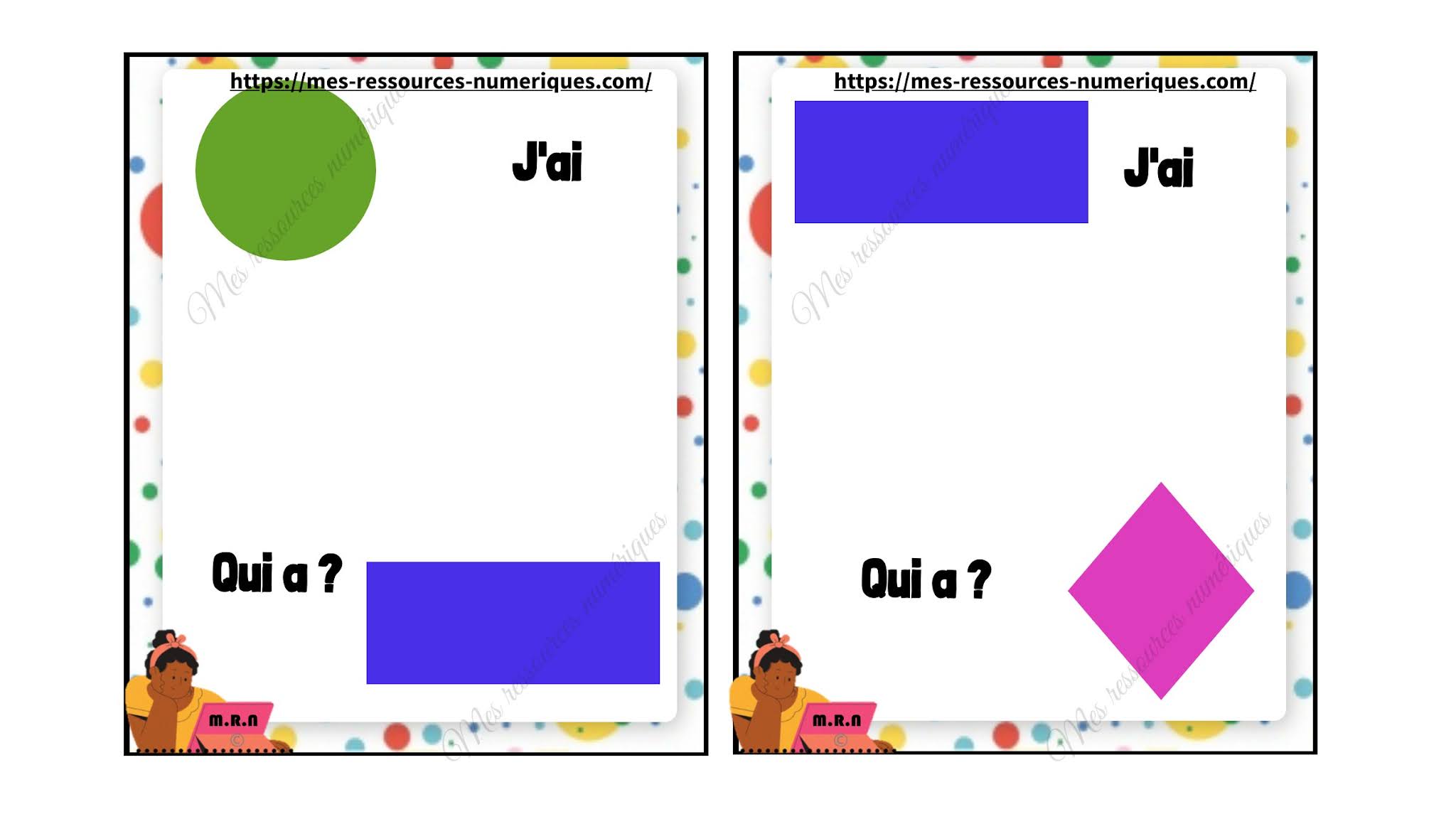 TÉLÉCHARGEZ GRATUITEMENT LE PDF - J'AI. QUI A ? FORMES GÉOMÉTRIQUES ET ...