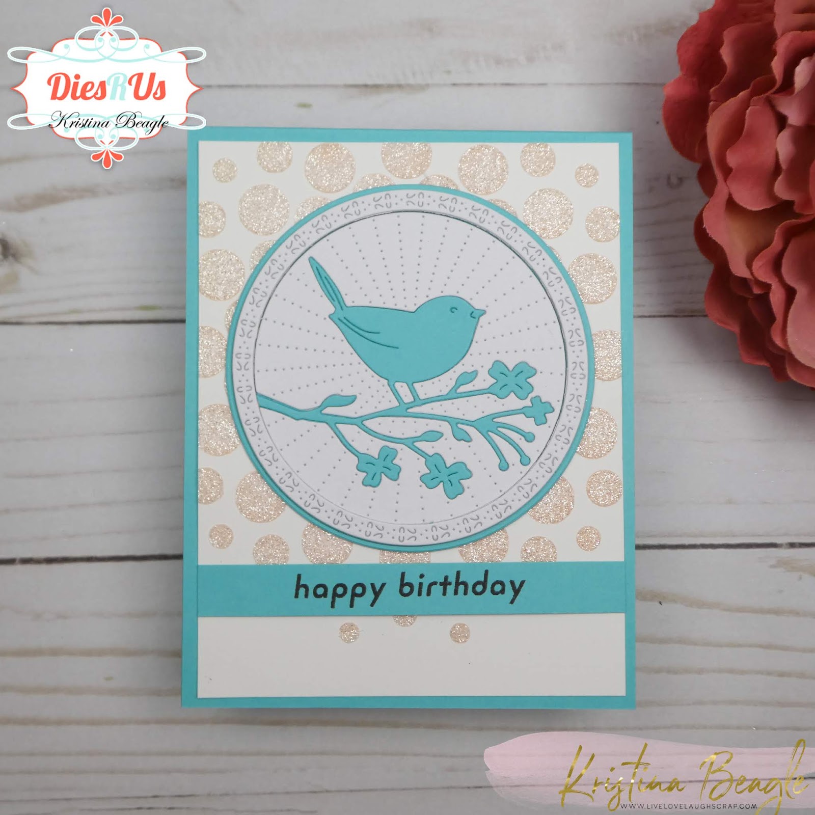 Dies R Us: Memory Box Perched Bird Birthday Card