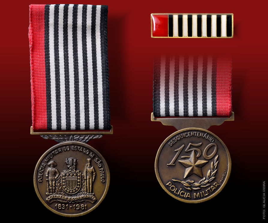 MEDALHÍSTICA MILITAR PAULISTA: Medalha Sesquicentenário da PMESP - 1981