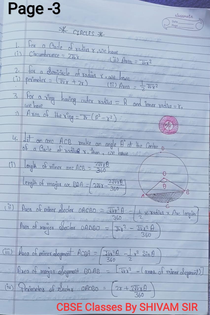 CBSE Classes: Complete list of Maths Formula for class 10th