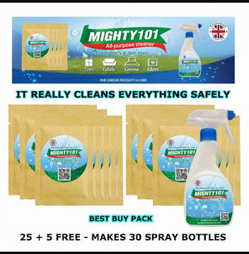 Mighty 101 All Purpose Cleaner, all in one product.
