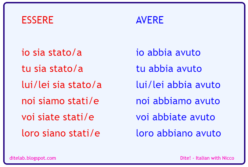 Il congiuntivo passato | Italian with Nicco: Dite!