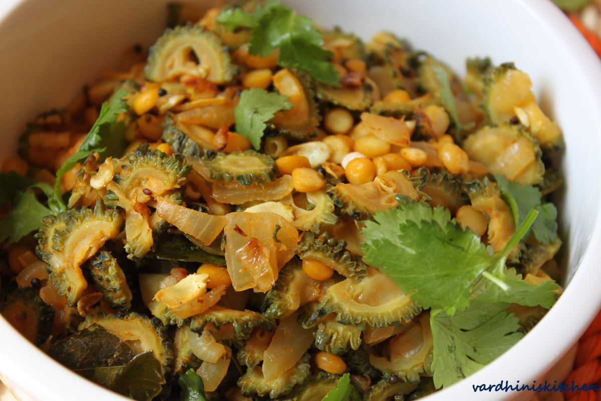 Cooks Joy - Bittergourd (Pavakai) fry with Channa Dal