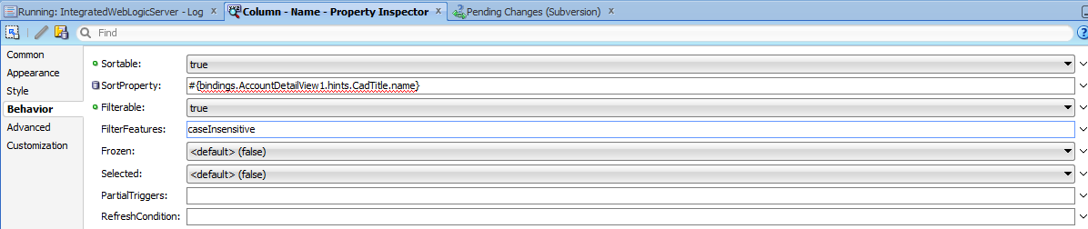 Suryas Blog Adf Table Column Filters Making It Case Insensitive