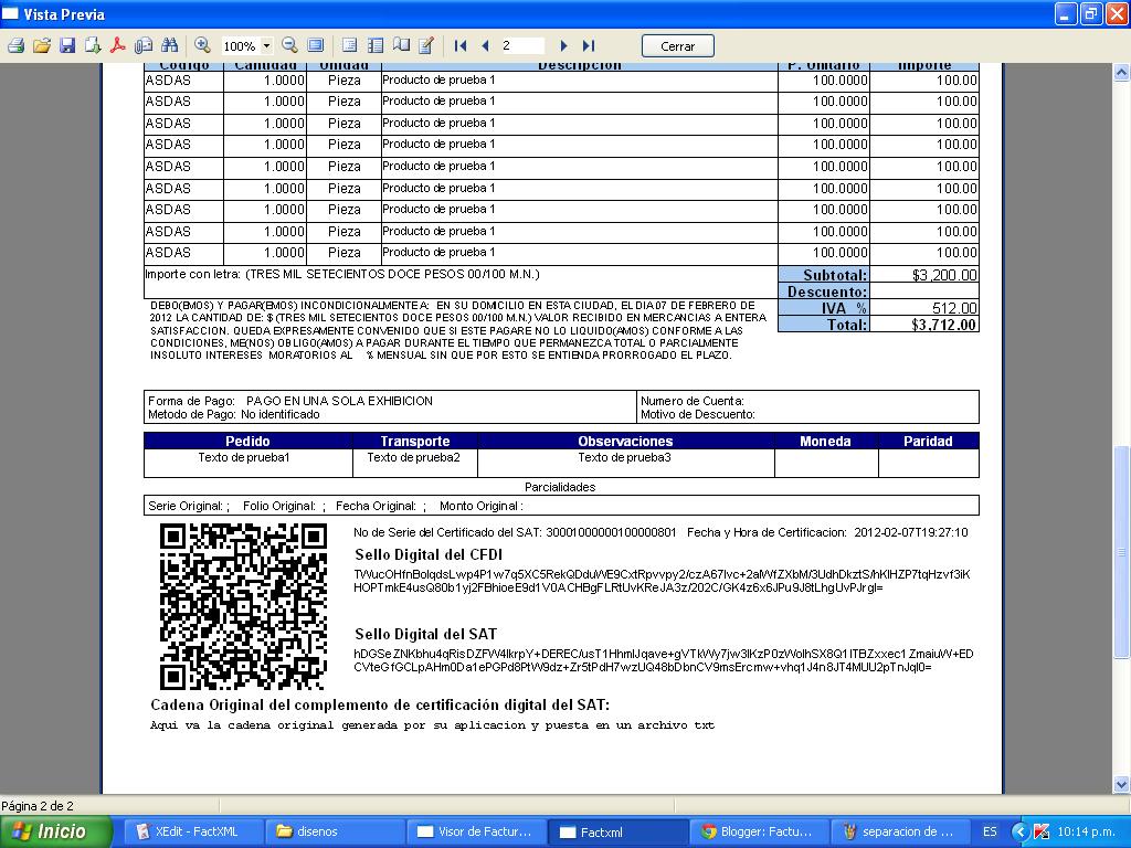 Formato Xml De Una Factura Electronica