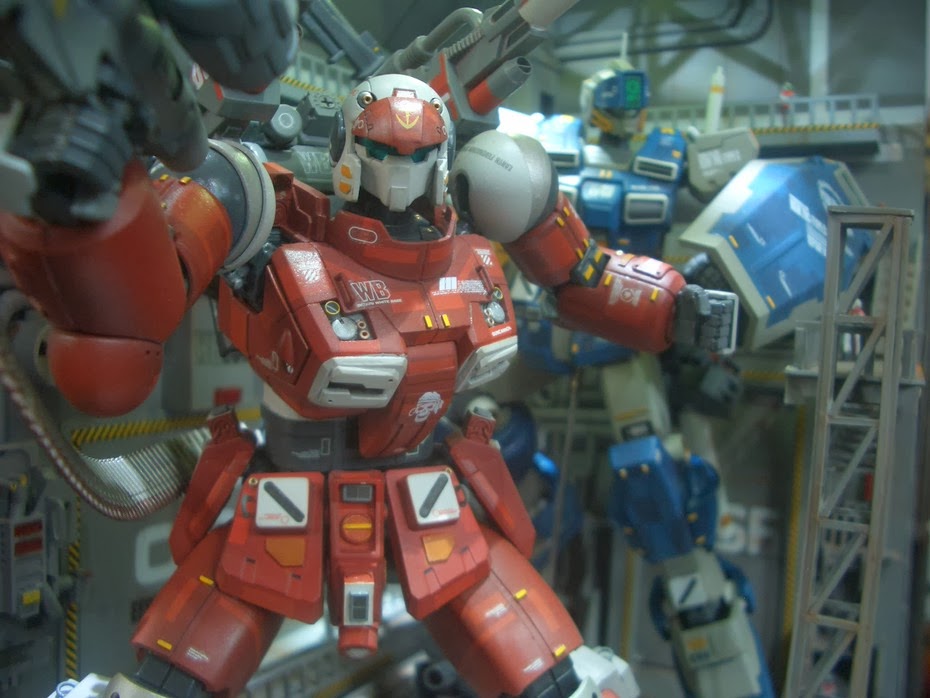 MG 1/100 Guncannon and Powered GM - Custom Build + Diorama