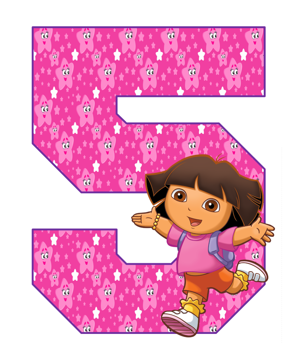 Kits imprimibles gratis : Números de Dora La Exploradora