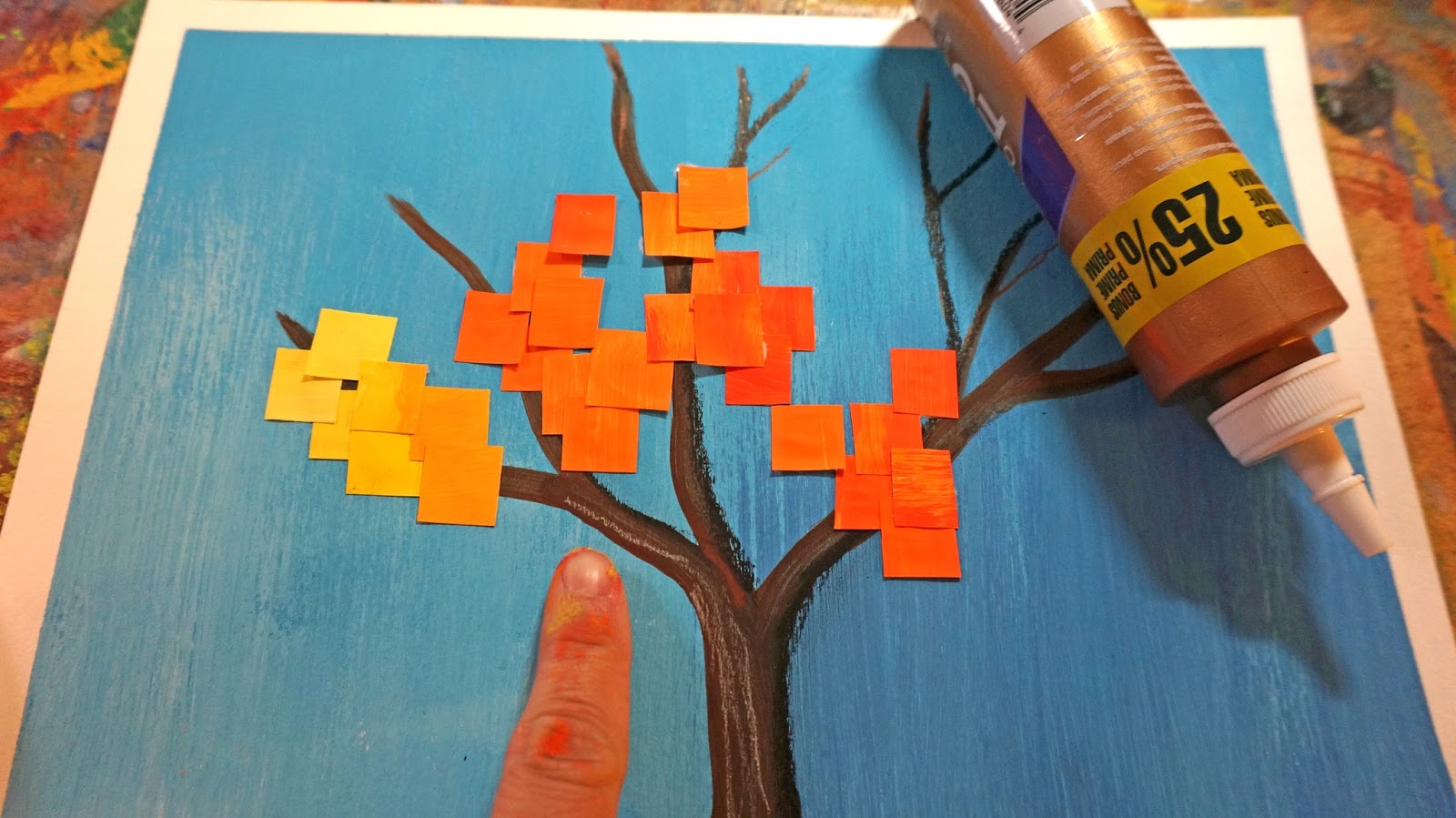 that artist woman: Autumn Collage Tree