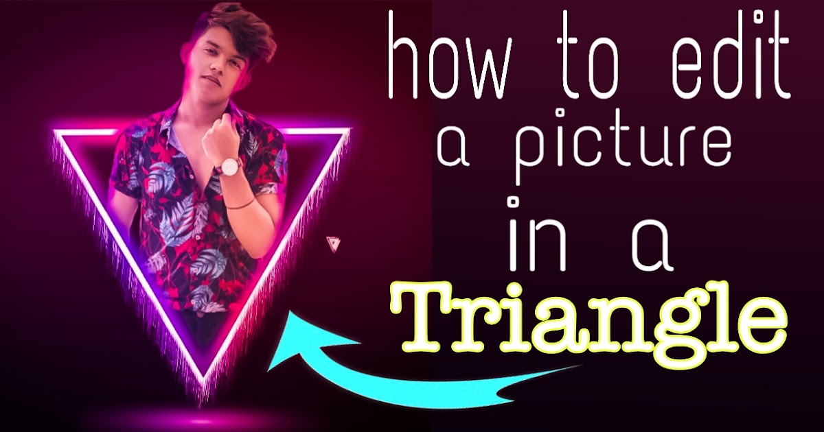 How to edit a photo in a triangle