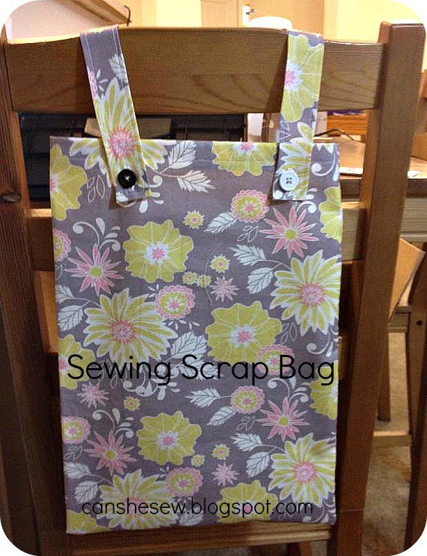 Sewing Scrap Hanging Bag Tutorial | Can She Sew It?