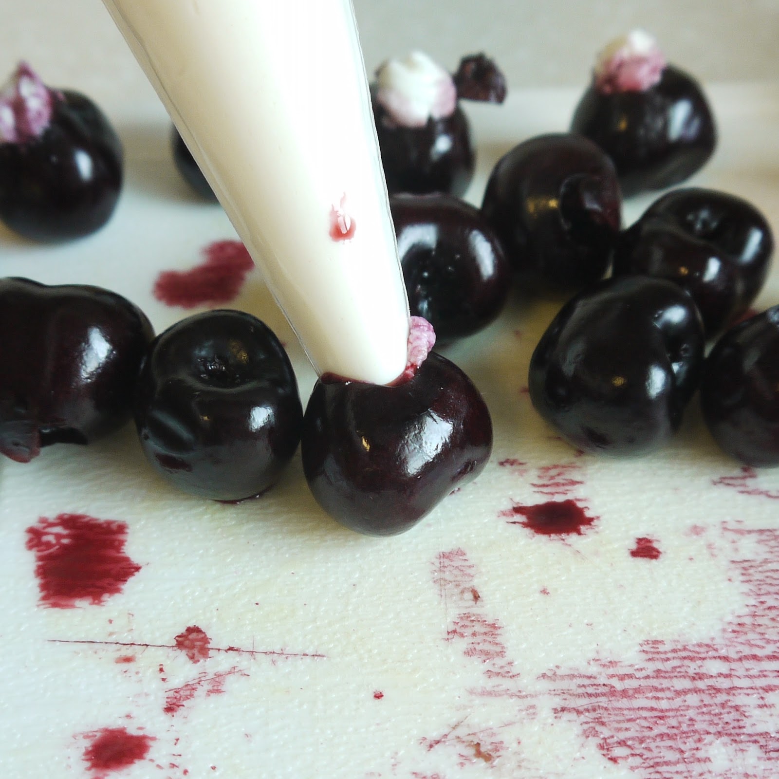 Being the Secret Ingredient: Goat-Cheese-Stuffed Cherries