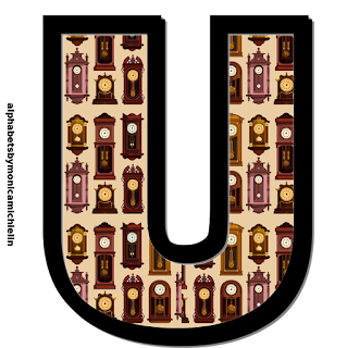 M. Michielin Alphabets: CLOCK TEXTURE ALPHABET AND ICONS PNG