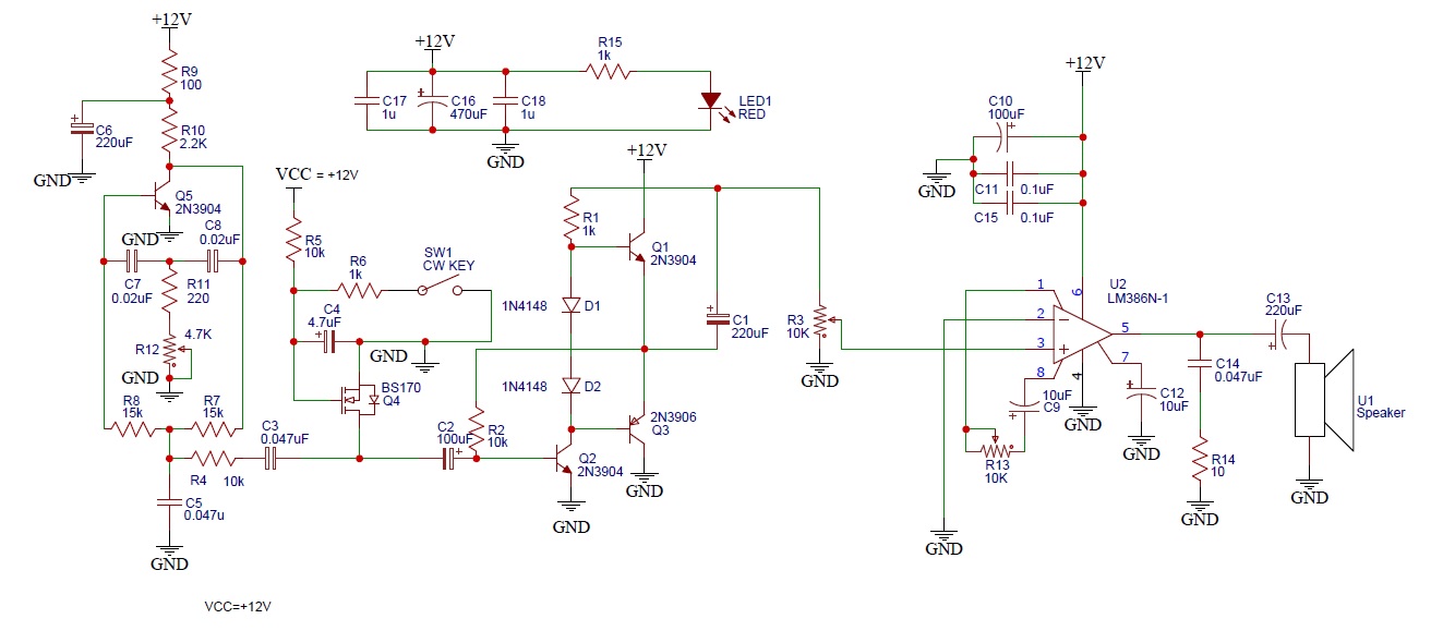 Skywaves In My Room: Design Of A Code practice OSC