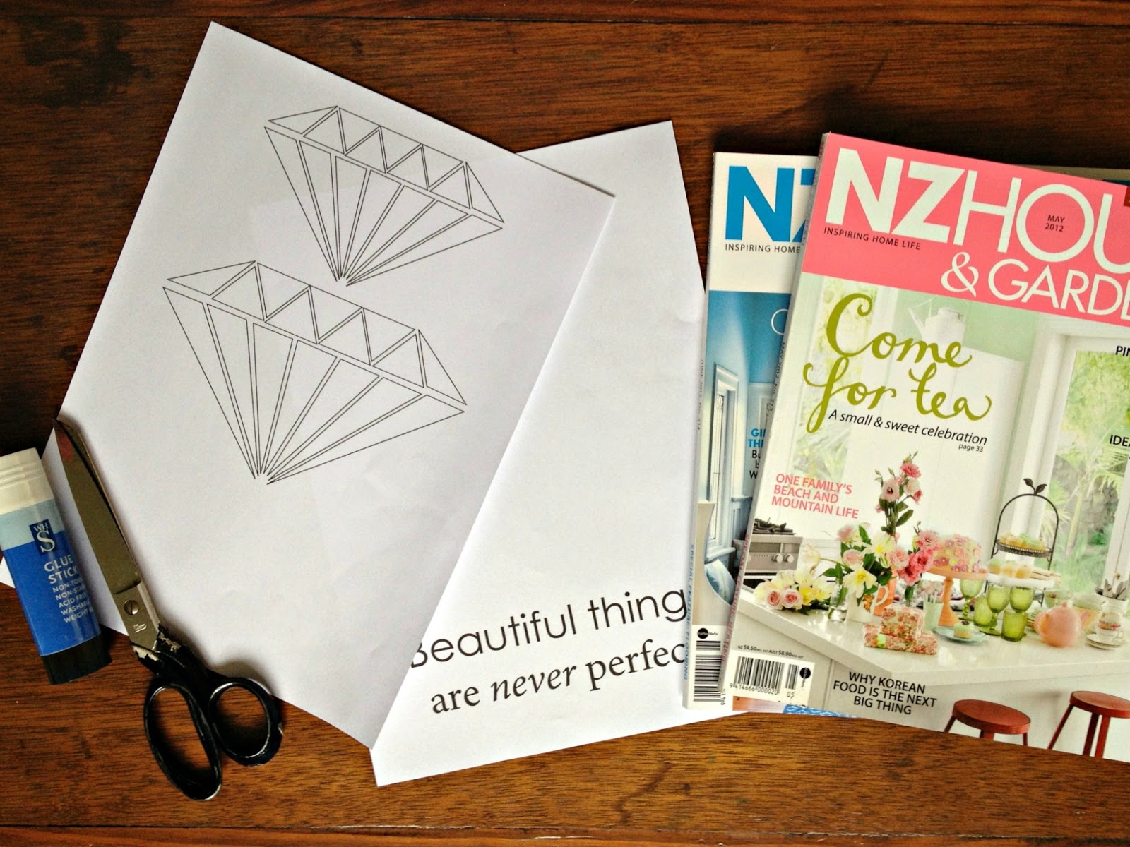 Salute to Cute: Diamonds wall art - with free printable!