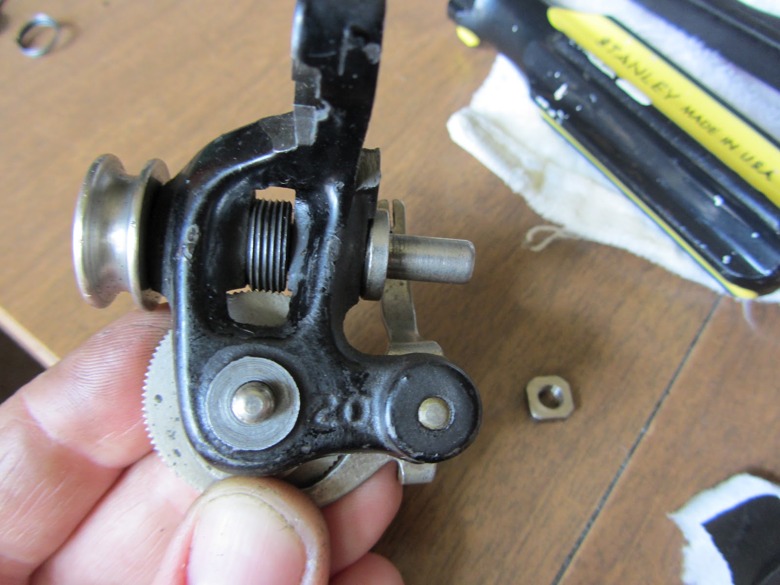 Errant Pear: Reassembling a Singer 66 - The Bobbin Winder
