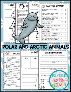 1st Grade Hip Hip Hooray!: Polar and Arctic Animals