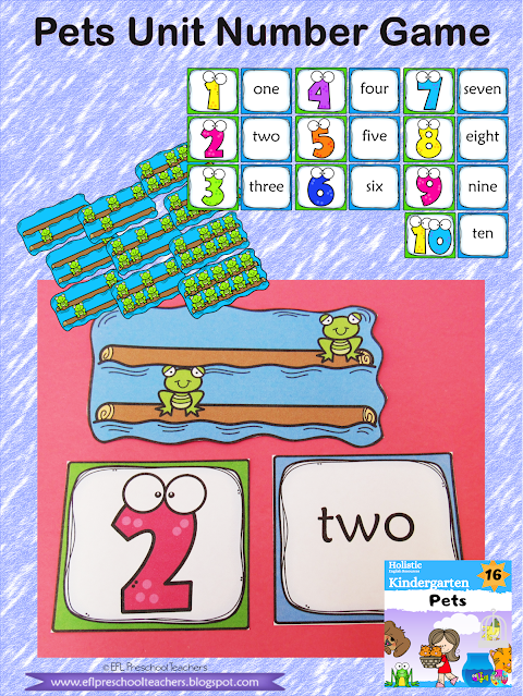 ESL/EFL Preschool Teachers: Pets Unit Games, Printable book and more ...