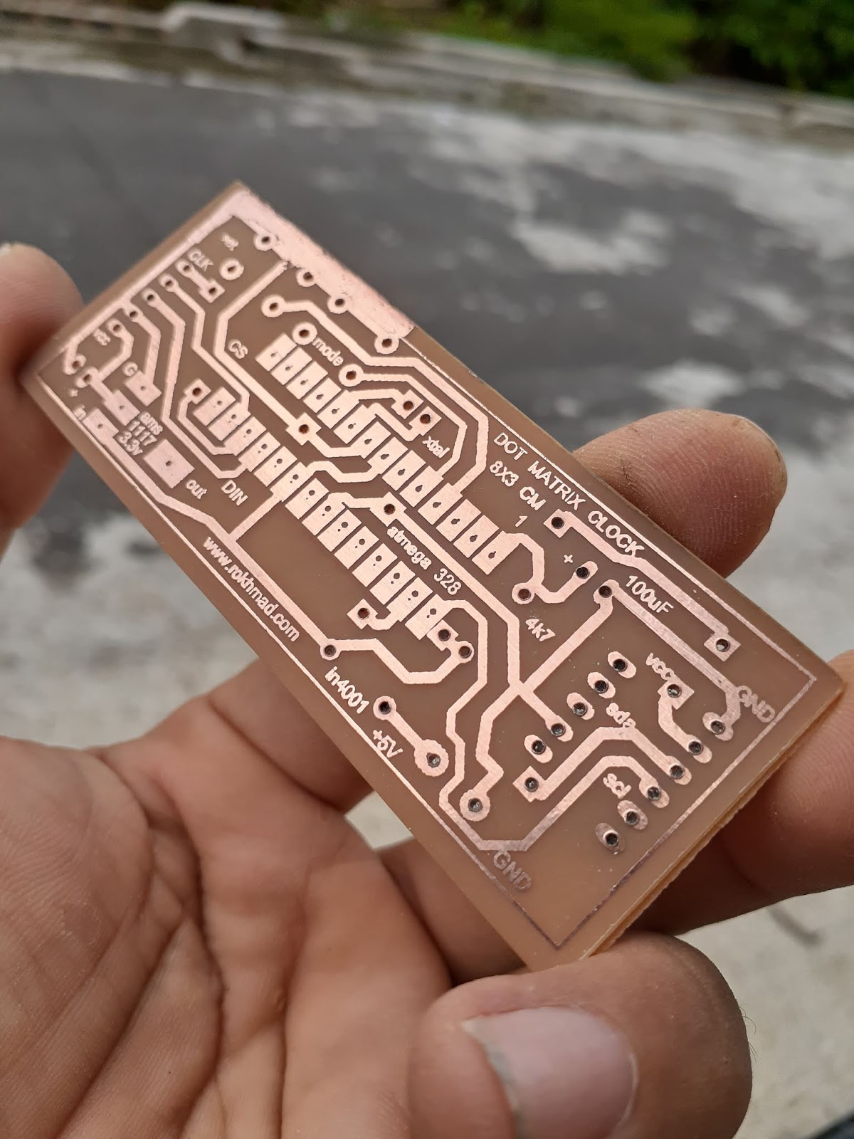 PCB jam dot matrix 7219 atmega 328 ~ Blog edukasi