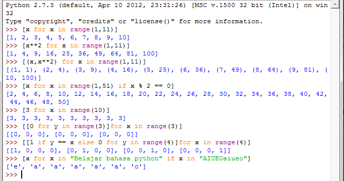 Cara Membuat List Comprehension di Bahasa Pemrograman Python ...