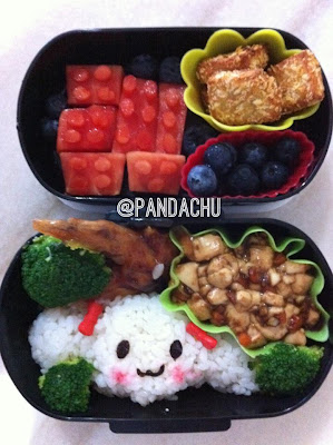 Brunei Bentos! Monthly Challenge: July Silly Sunday - Lego & Ribbons