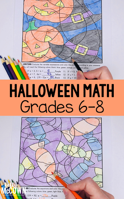 Kelly McCown: Halloween Math Grades 6 to 8